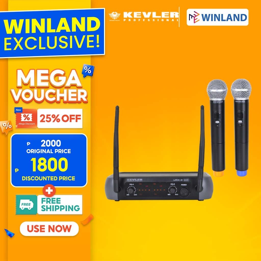 Kevler by Winland Dual UHF Handheld Wireless Microphone Mic w/ 16 ...