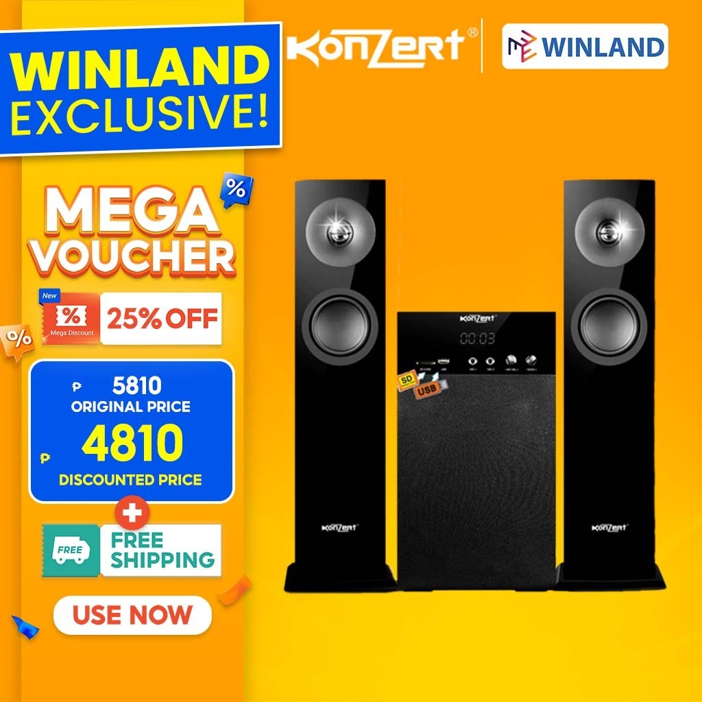 Konzert by Winland KX-450+ 4500W PMPO Multimedia Speaker Sound Audio ...