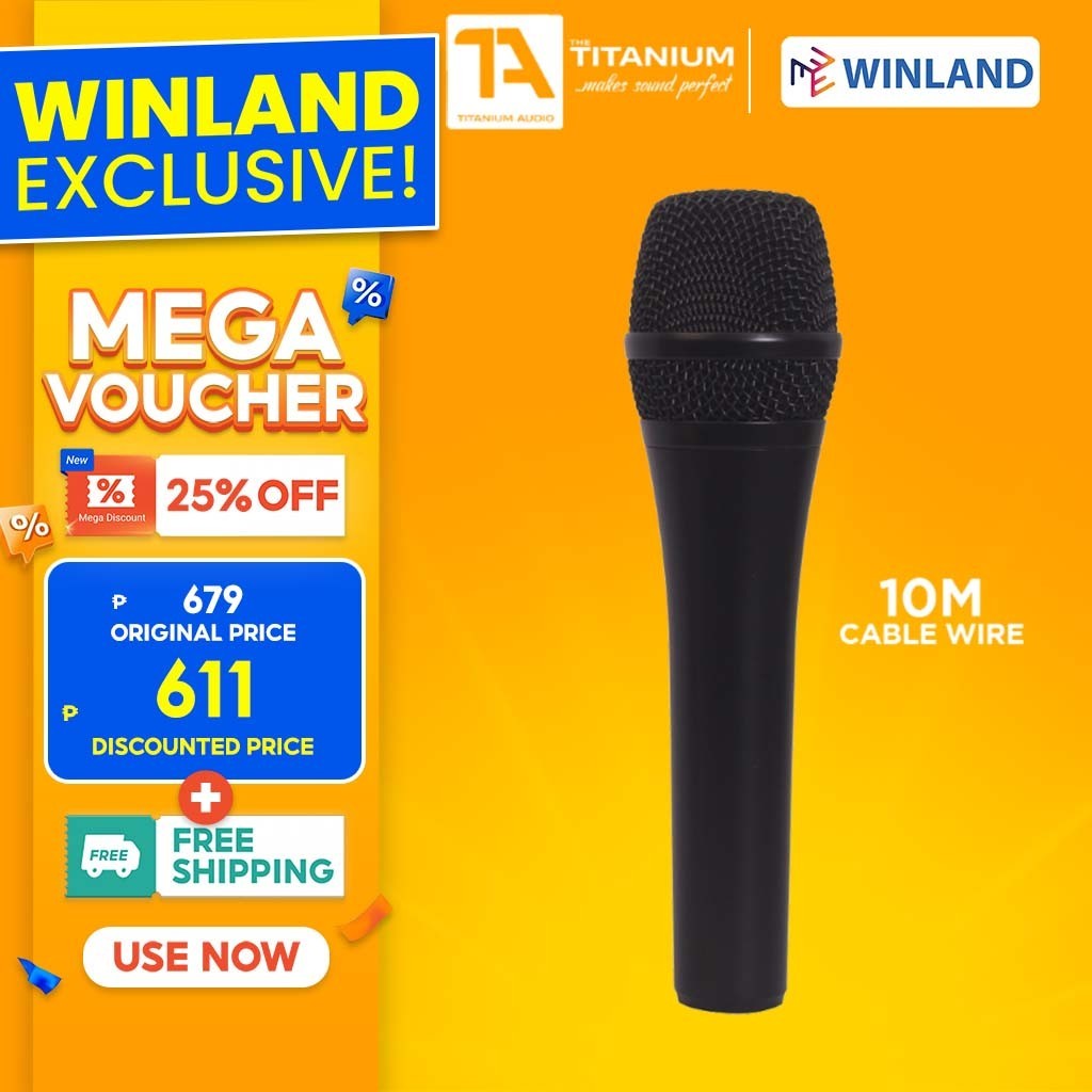 Titanium Audio by Winland TA6000 Wired Microphone for Videoke/Karaoke Mic | Shopee Philippines