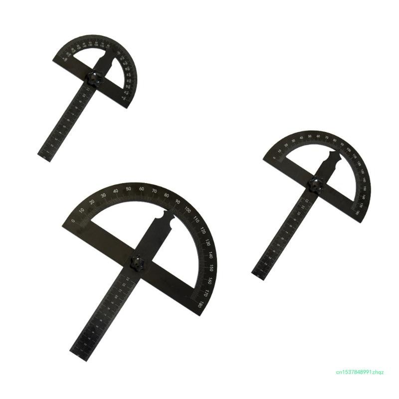 0-180 Degree Protractor-Angle Gauge-Adjustable Multifunction Semicircle ...