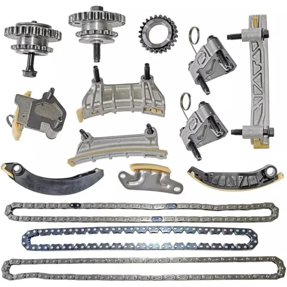 15Pc/Set Timing Chain Kit Guide Rail Tensioner Sprockets Engine ...