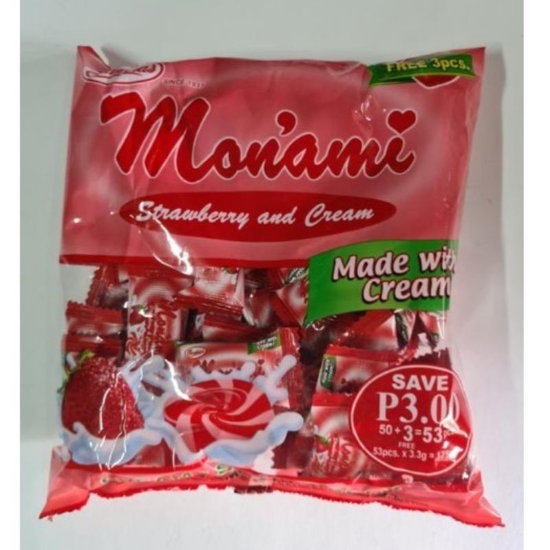 Monami Candy Strawberry and Cream | Shopee Philippines