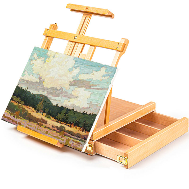 Beech Wood Drawing Table Easel Kids Portable Easel For Painting Height ...
