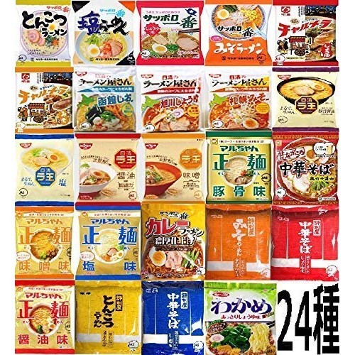 Instant noodles (bagged noodles) 24 types set 24 pieces assorted ...