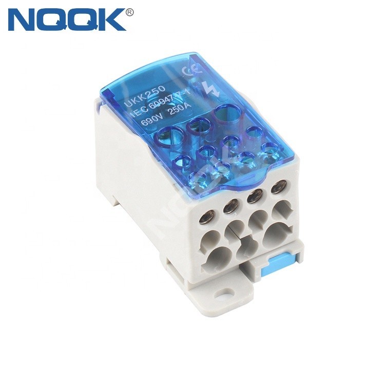 guide rail junction box One-input multiple-output UKK250 250A zero line ...