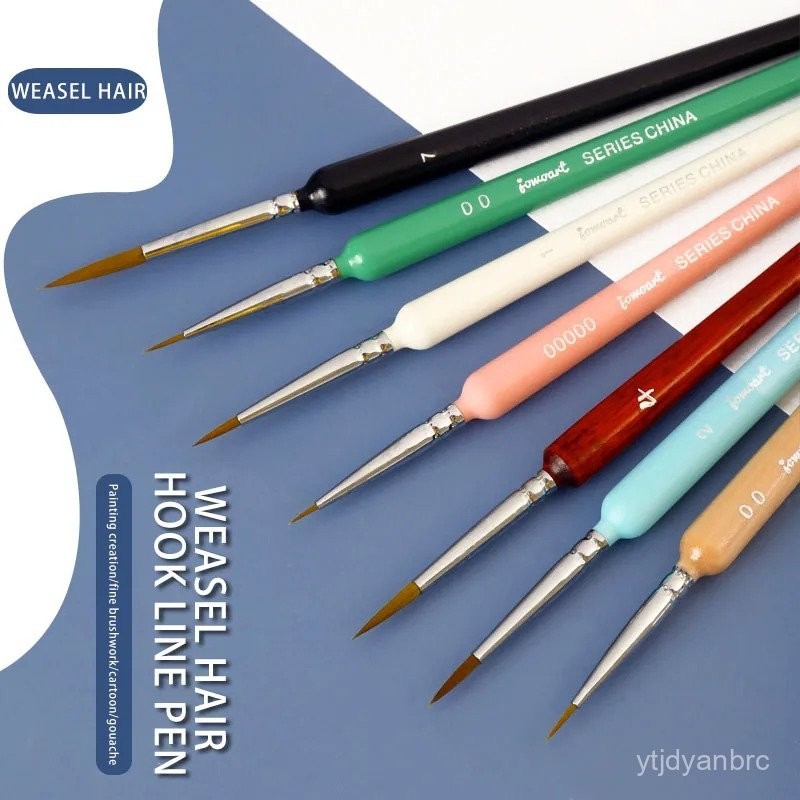 11 Sizes Hook Line Pen Birch Rod Watercolor Oil Drawing Extra Fine Soft ...
