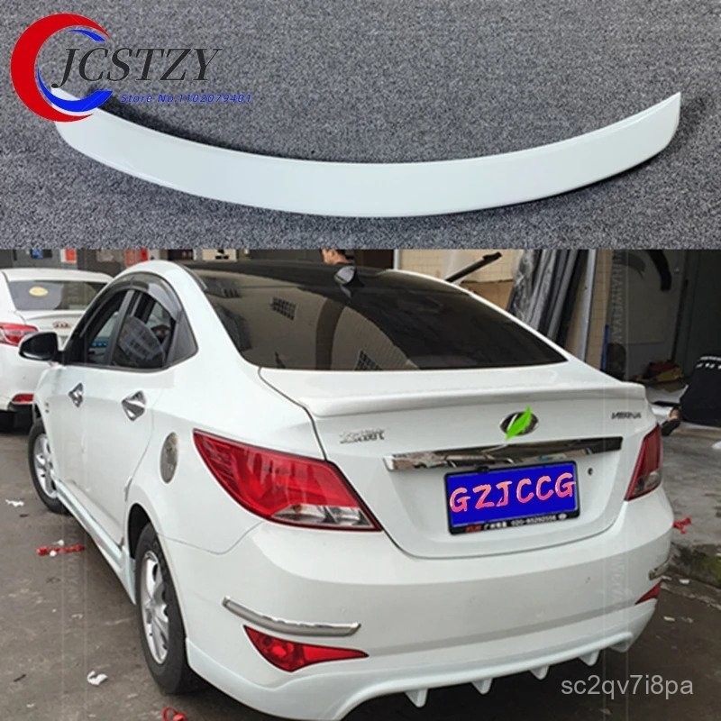 For Hyundai Verna accent Spoiler ABS Material Car Rear Wing Primer ...