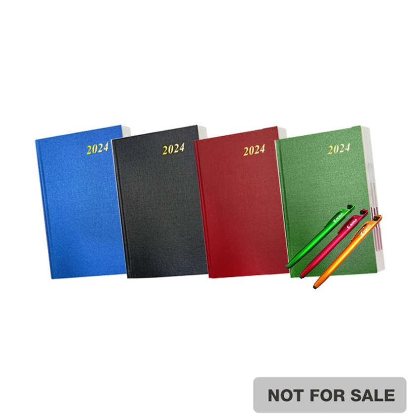 2024 Daily Planner Notebook with aorus ballpen (White Pages, 5.5 in x 8 ...