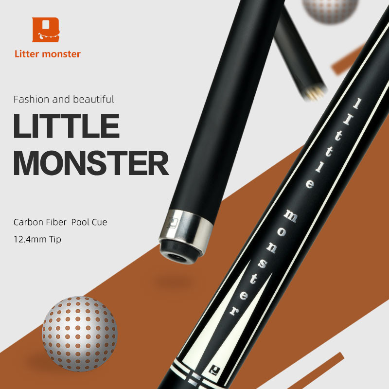 유Little Monster Billiards Carbon Fiber Shaft, 12.4mm Tip, 1/2 Split Cue ...