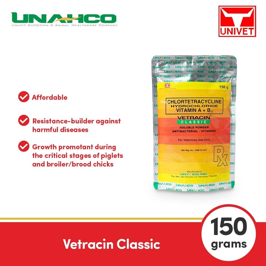 UNIVET Vetracin Classic Soluble Powder 150g | Shopee Philippines