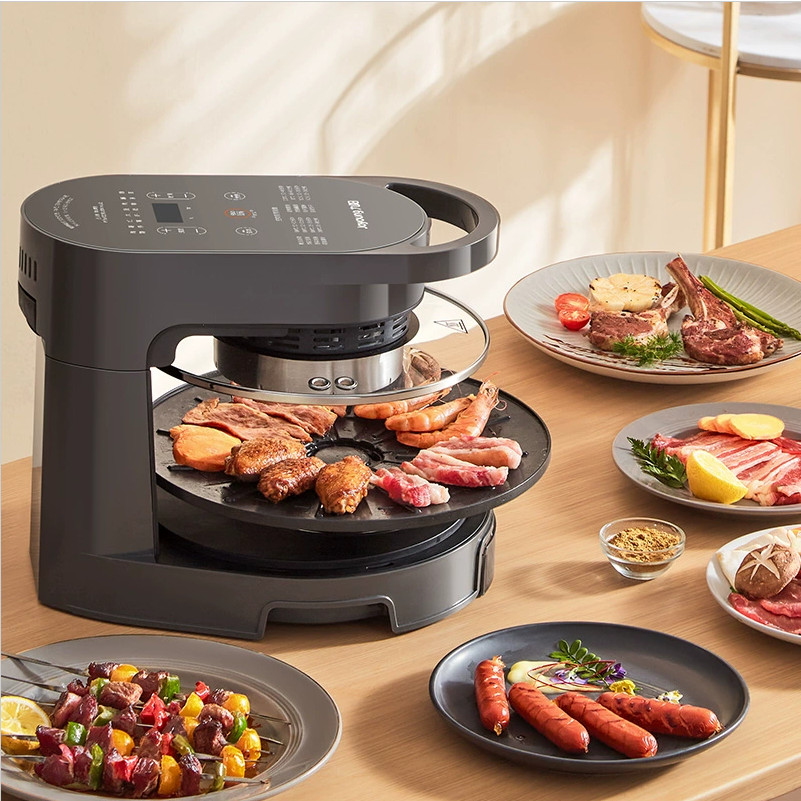 ≈Smokeless Electric Food Fryer 5L Air Fryer 2 In 1 Oven & Grill 220V ...