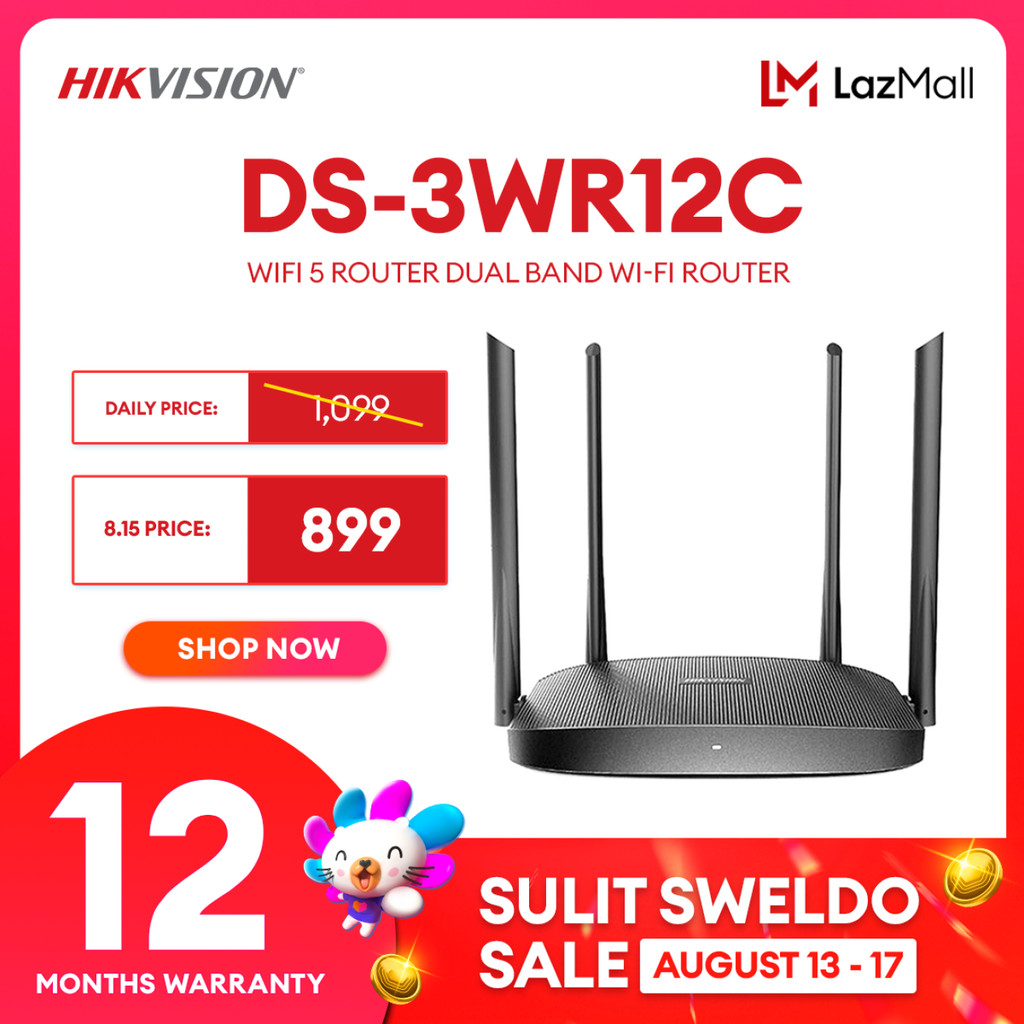 Hikvision DS-3WR12C Wifi 5 Router Dual Band Wi-Fi Router Wireless Speed ...