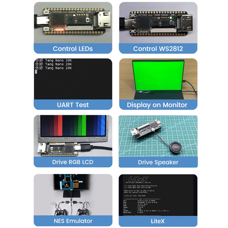 ☞For Sipeed Tang Nano 20K FPGA Development Board RISCV Linux Retro Game Player (with Pin Header ...