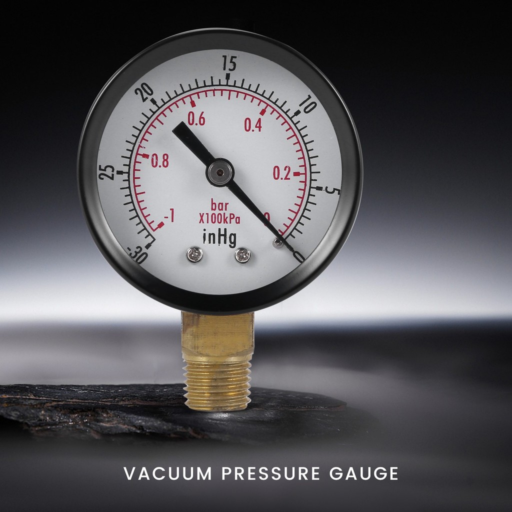 유Pressure Gauge - 0 - -30inHg 0 - -1 bar Mini Dial Air Pressure Gauge ...