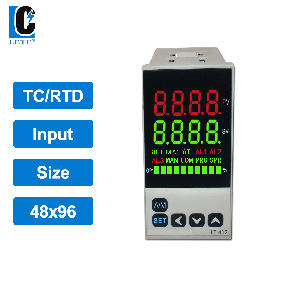 TC/RTD K E J PT100 multi input LED display PID temperature controller 48x96mm, SSR Relay 4-20mA ...