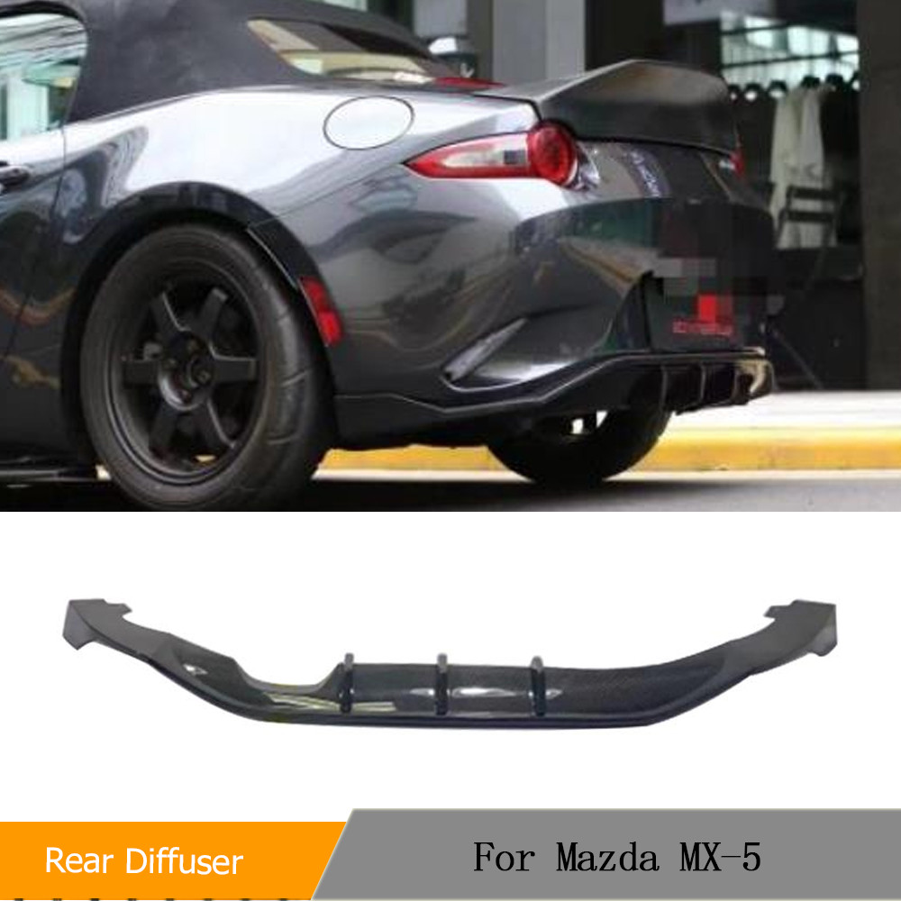 Car Rear Bumper PU Black Primer Diffuser Splitters for Mazda MX5 MX-5 ...
