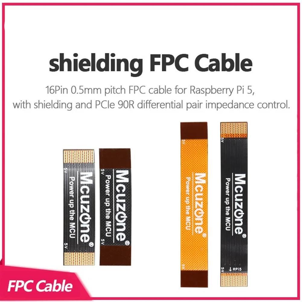 16Pin 0.5mm Pitch FPC Cable For Raspberry Pi 5, With Shielding And PCIe ...