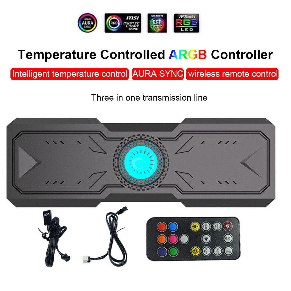 ⓥ9 PWM ARGB Controller Wireless Remote Control 4Pin PWM 5V 3Pin ARGB ...