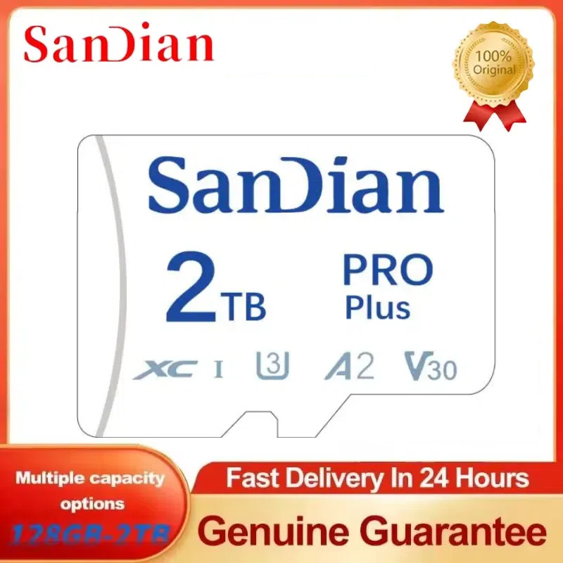 ☬SANDIAN Micro TF SD Card Memory Card Uitra High Speed 2TB 1TB 128GB ...