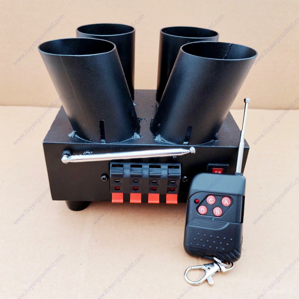 4 Shot Firework Remote Control Stage Pyrotechnic Cold Pyro Fountain ...
