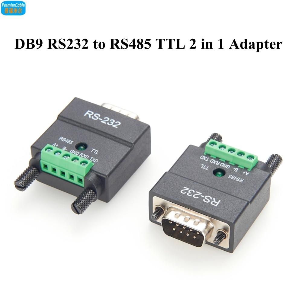 ♨DB9 Male RS232 to RS485 TTL 2 in 1 Converter D-Sub 9 Pin DB9 Male ...