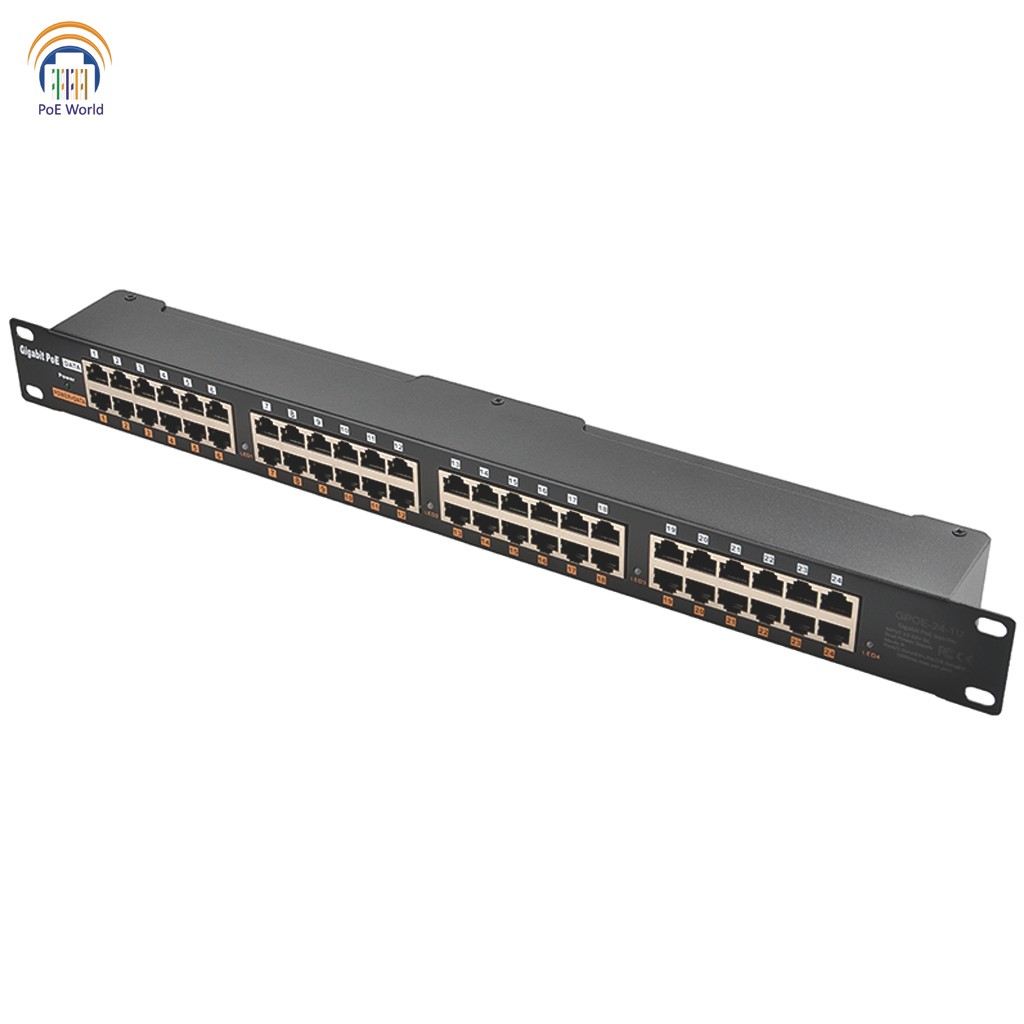 ~Mode B 24 port POE Connector load balancing gigabit PoE injector for ...