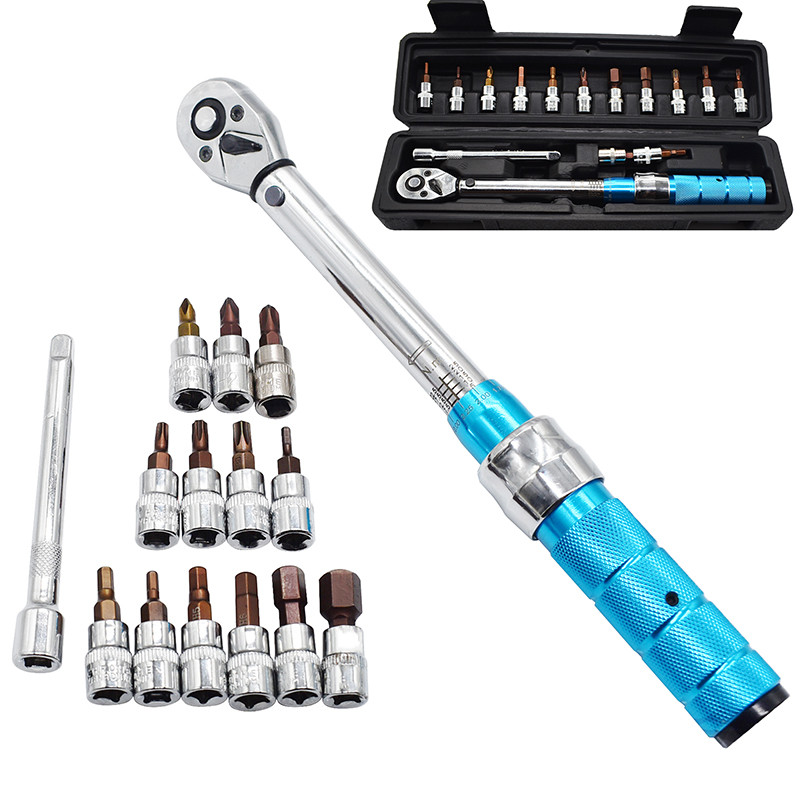 Torque Wrench Set 1/4\" 2-24Nm Bike Torque Wrench Allen Key Tool Socket ...