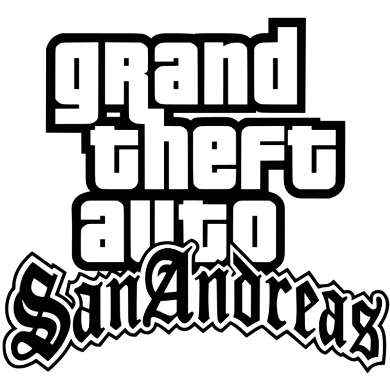 ⊰GTA grand theft auto SAN ANDREAS logo vinyl car stickers for car ...