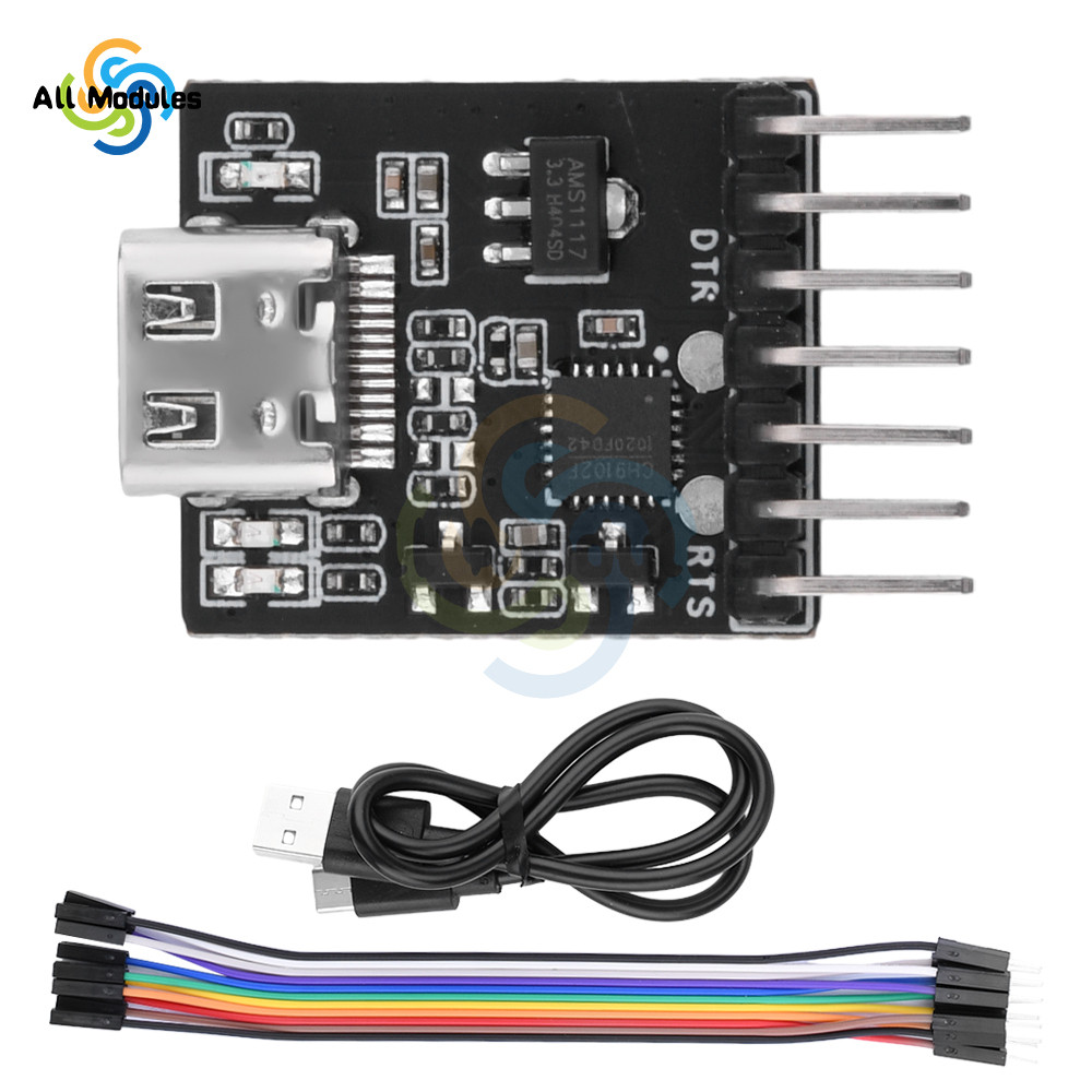 USB to UART/RS232/RS485 Serial Port Burning Downloader Module CH910F Driver For ESP32 TYPE-C ...