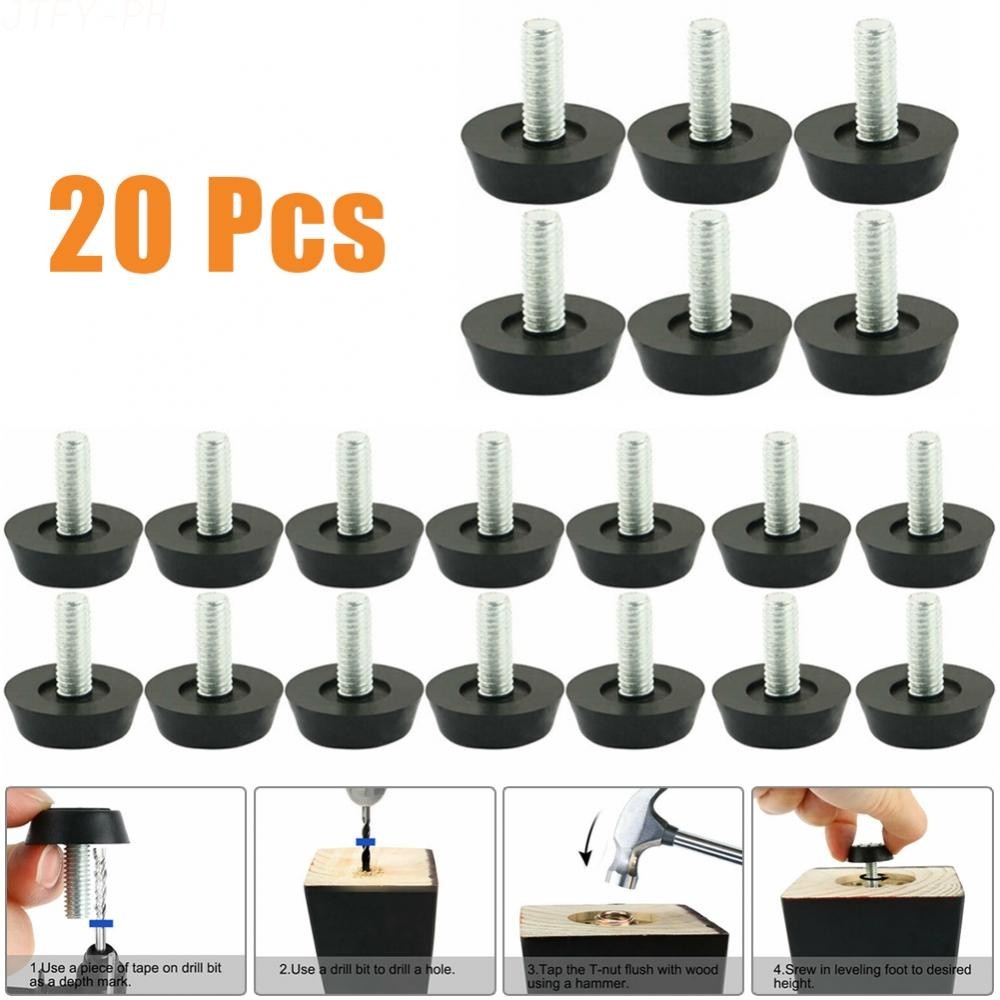 20x Adjustable Leveling Glide Feet Furniture Table Chair Legs Pad Mat ...