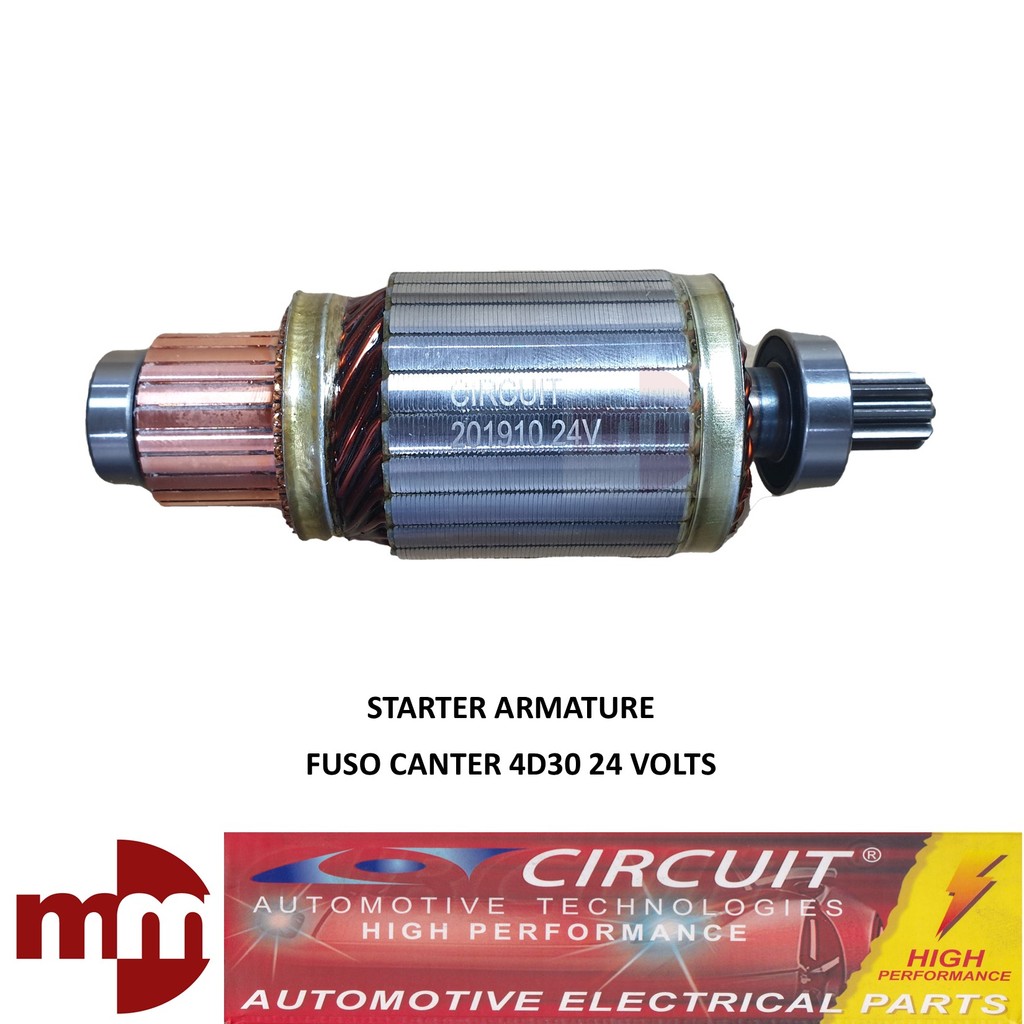 CIRCUIT Starter Armature for FUSO CANTER 4D30 24 VOLTS STA-2M | Shopee ...