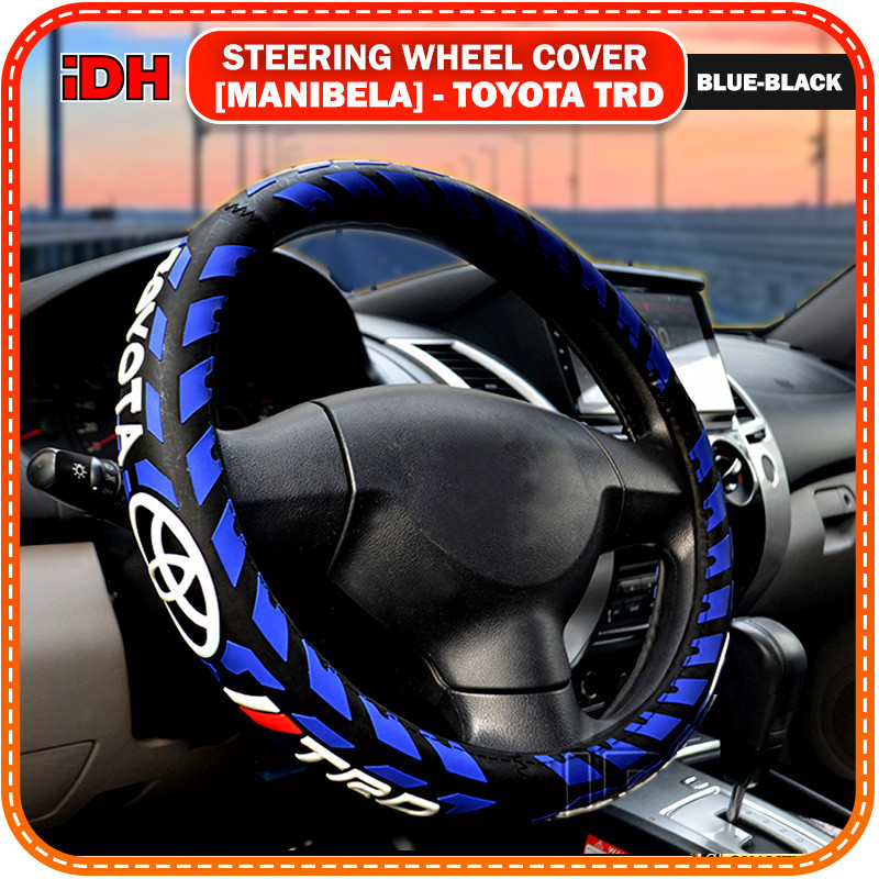 Toyota TRD BLUE Racing Steering Wheel Cover 38CM | Fits most Japanese ...