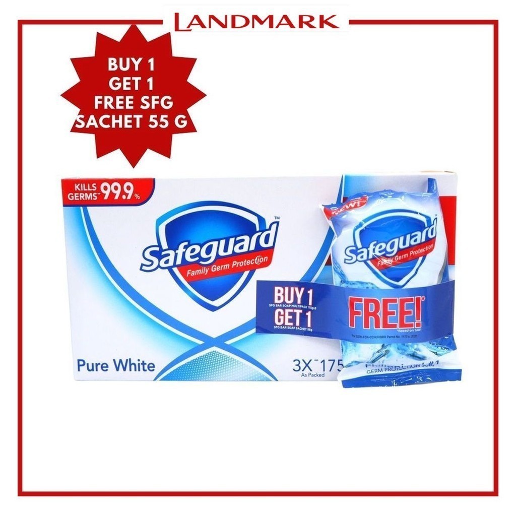 Safeguard Bar White 175gx3 with Free Arctic Fresh Sachet 55g | Shopee ...