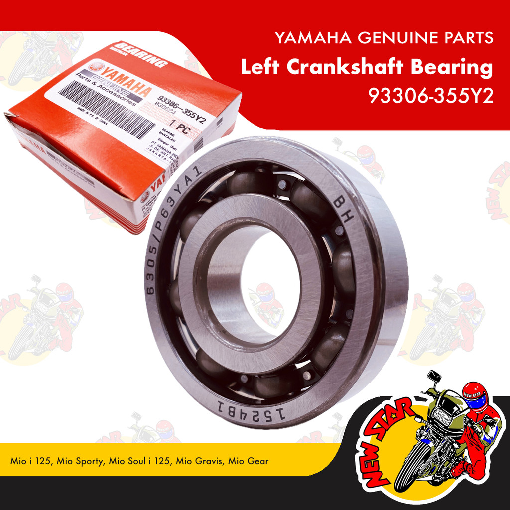 93306-355Y2 | Left Crankshaft Bearing | Genuine Yamaha parts | Mio i ...