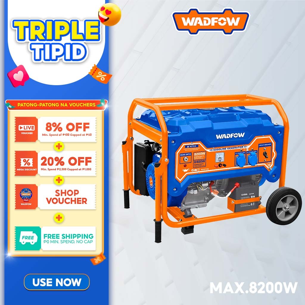 Wadfow WGEAA08-5P Industrial 25L-Fuel Tank | 220-240V/60Hz (3600rpm ...