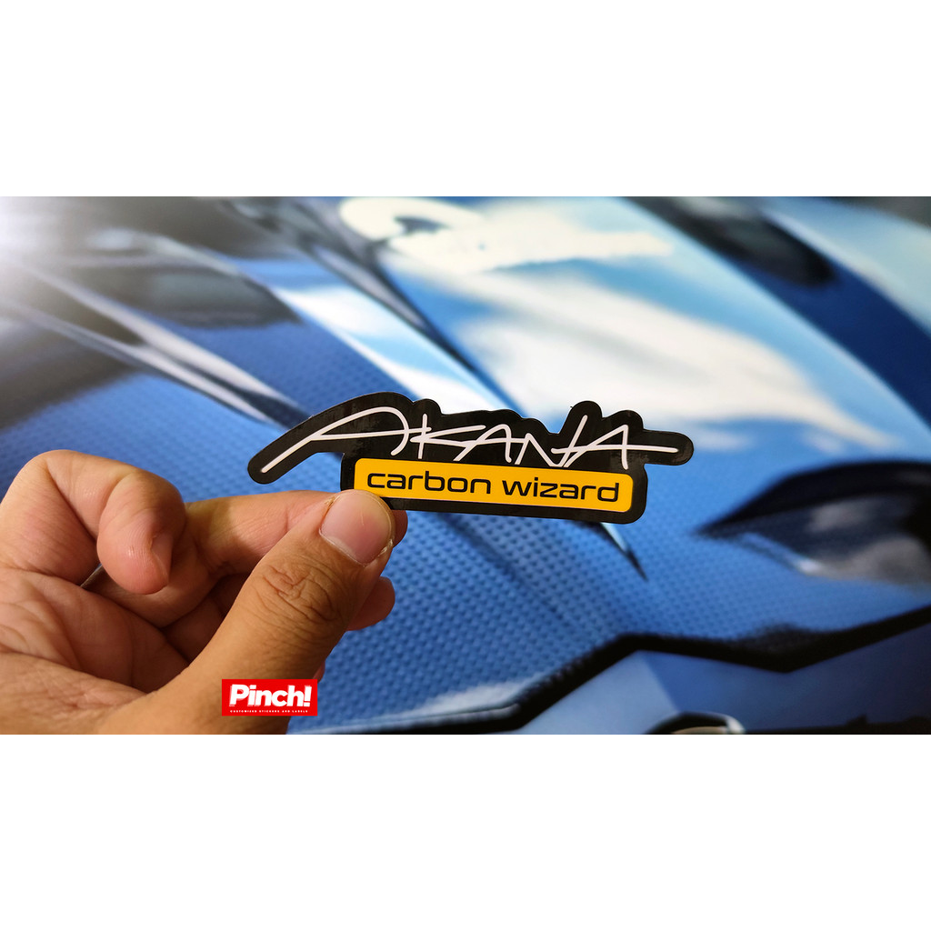 Pinch Motorcycle Sticker - AKANA Carbon Wizard 4pcs | Shopee Philippines
