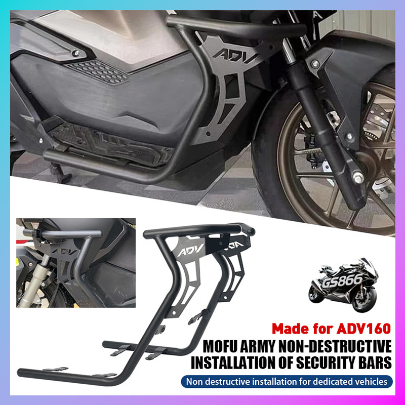 Honda ADV 160 Crash Guard Heavy Duty Half/Full Frame Protection ...