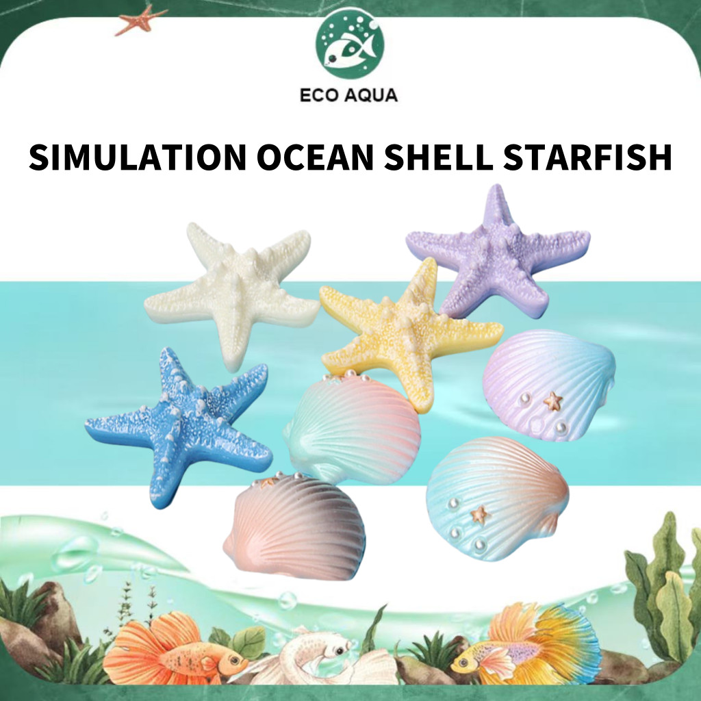 Aquarium artificial resin shells DIY simulation starfish jewelry Non ...