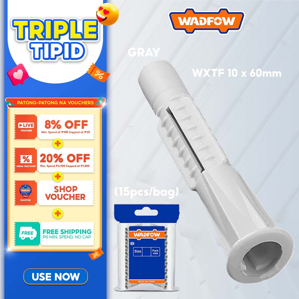 Wadfow Universal Plastic Anchor Tox PE ﻿Material (Gray) | Shopee ...