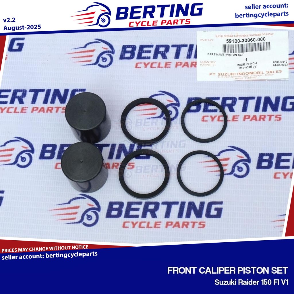 SGP FRONT CALIPER PISTON SET Suzuki Raider 150 FI V1 Genuine 59100 ...