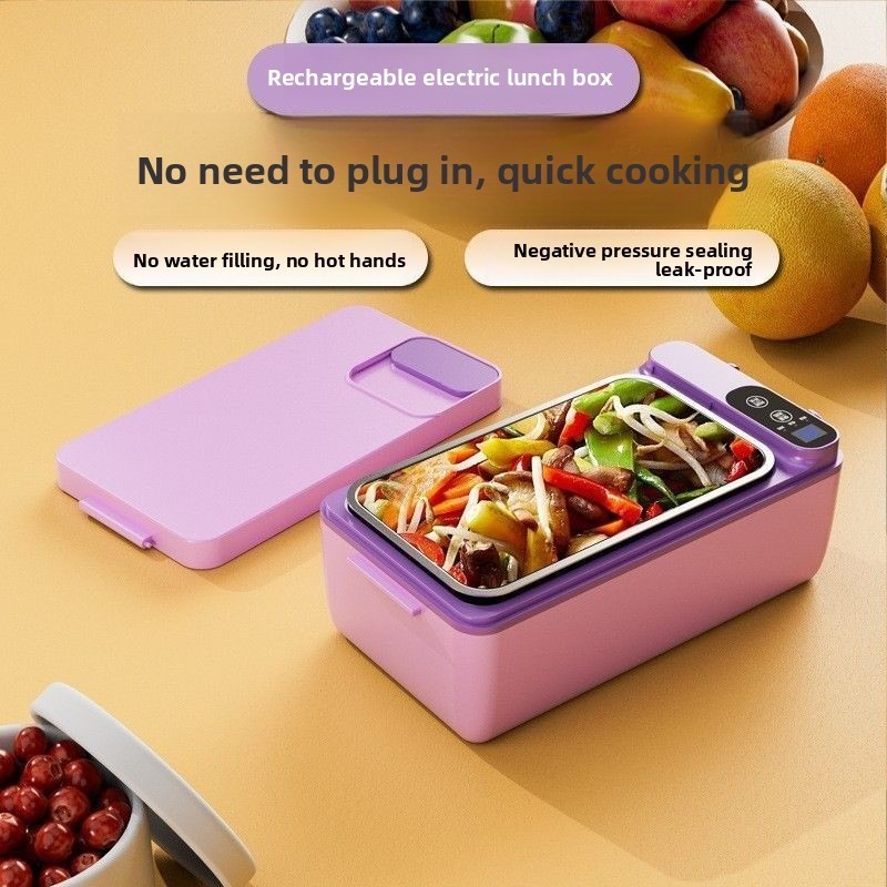 HeatedElectric Lunch Box Self Heating Lunch Box Cordless Rechargeable ...