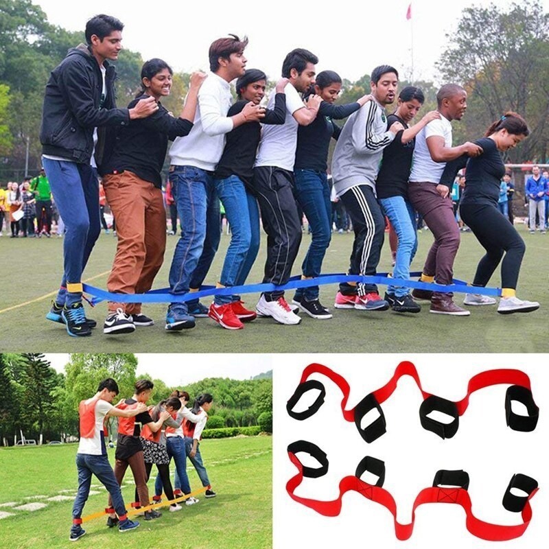 4/5/6/8 Footstep Legged Race Bands Outdoor Teamwork Make Game Rope For ...