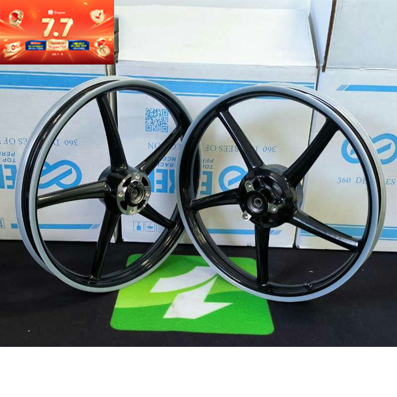 Enkei Mags 5 Spokes For Raider150 Carb/Fi r150 Front Disc 4 holes Rear ...