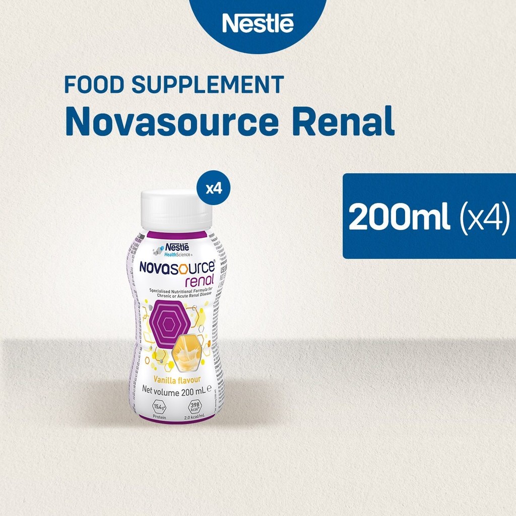 Novasource Renal Specialized Nutritional Formula 200ml - Pack of 4 ...