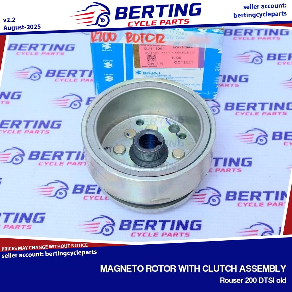 MAGNETO ROTOR WITH CLUTCH ASSEMBLY Rouser 200 DTSI old Genuine DJ111061 ...
