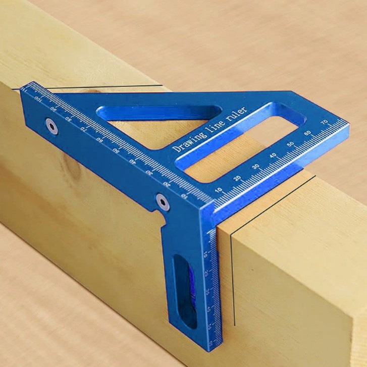 Carpenter Square Woodworking Square Protractor Aluminum Miter Triangle ...