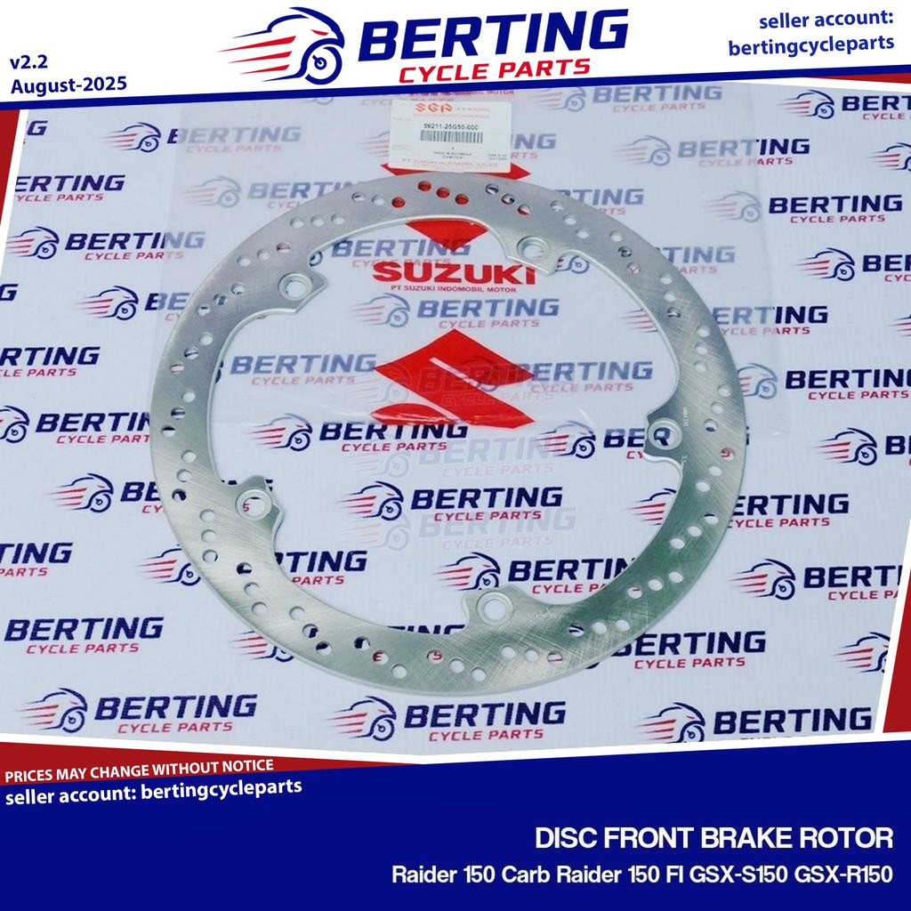 SGP FRONT BRAKE DISC ROTOR Raider 150 Carb Raider 150 FI GSX-S150 GSX ...