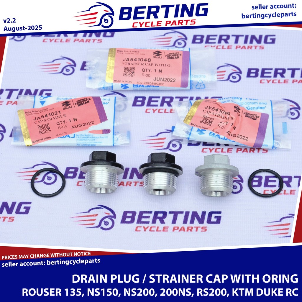 DRAIN PLUG Rouser NS125 135 NS150 NS160 NS200 RS200 CT125 CT150 Dominar ...