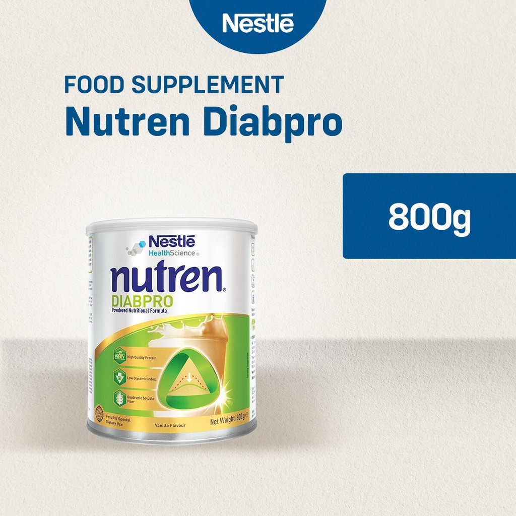 Nutren Diabpro Vanilla Powdered Nutritional Formula 800g | Shopee ...