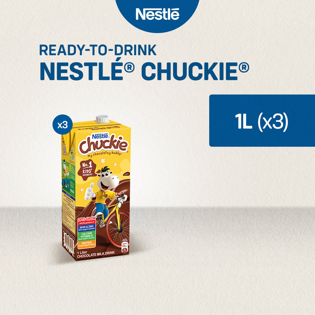 Chuckie Chocolate Flavoured Milk 1L - Pack of 3 | Shopee Philippines